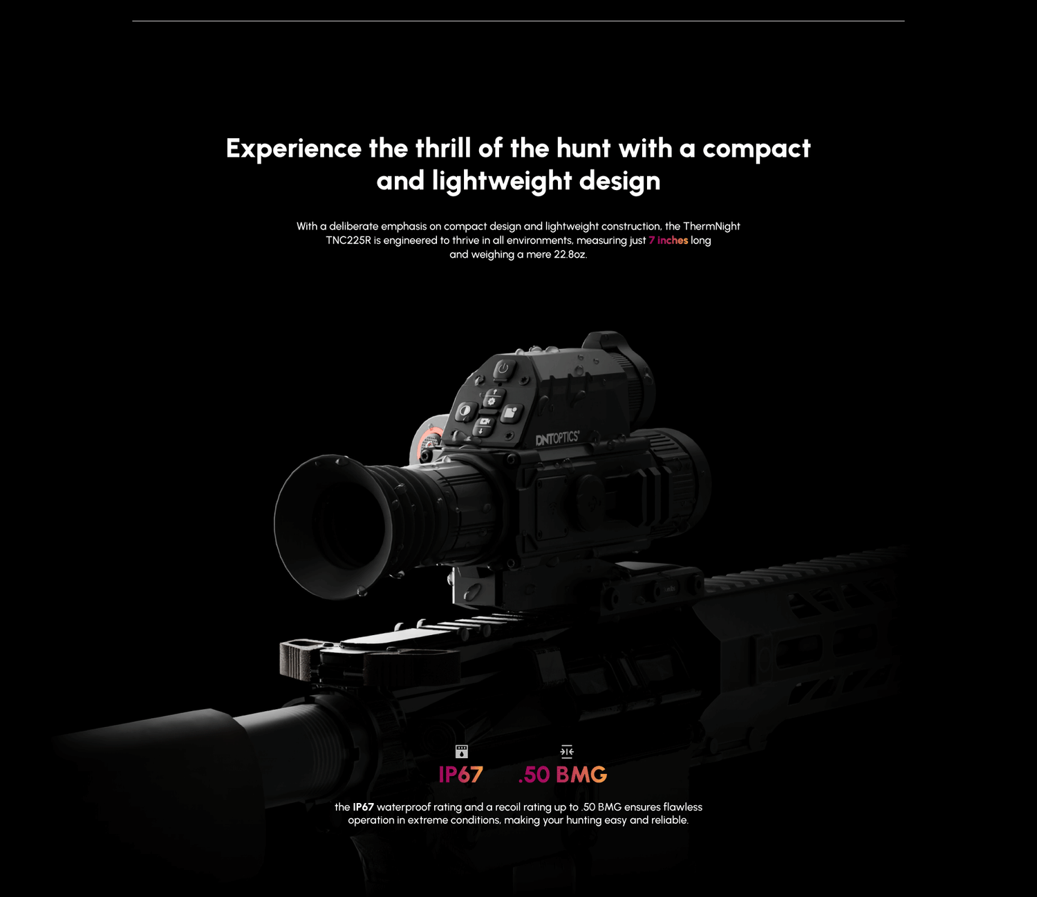 DNT Optics TNC225R - ThermNight Thermal & Night Vision Multispectral Scope with Laser ...